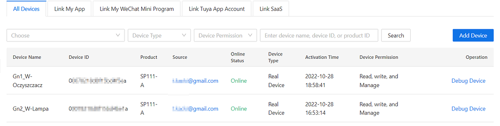 Problem z wydobyciem Local Key ze strony Tuya IoT (1106, permission deny) - Integracje - ArturHome